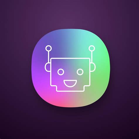 Icône De Lapplication Chatbot Interface Utilisateur Ui Ux Talkbot Robot Moderne Bot De Chat