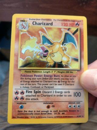 Charizard Pokemon Card Base Set 4 102 Holo Rare Heavily 8273399