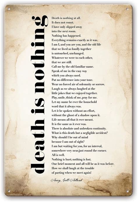 Letrero de metal con texto en inglés is Nothing at All Poem de