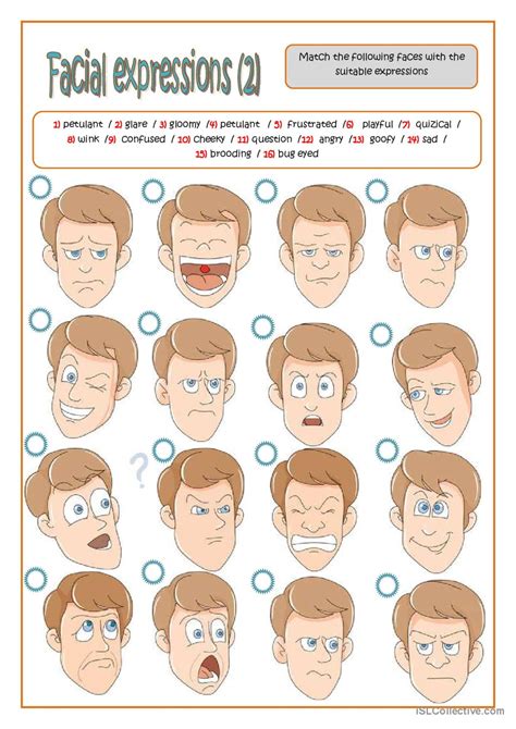 Facial Expressions English Esl Worksheets Pdf And Doc