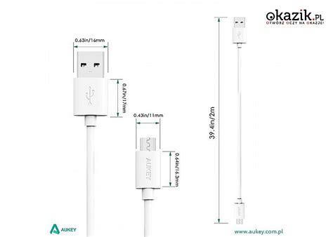Aukey Cb D9 White Szybki Kabel Quick Charge Micro