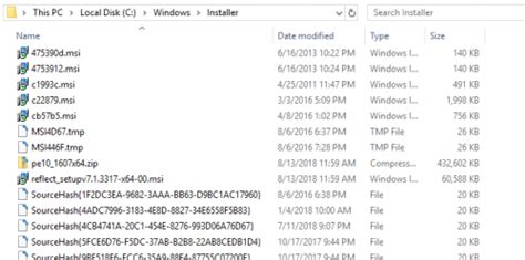 how to cleanup unused msi and msp files in windows installer folder