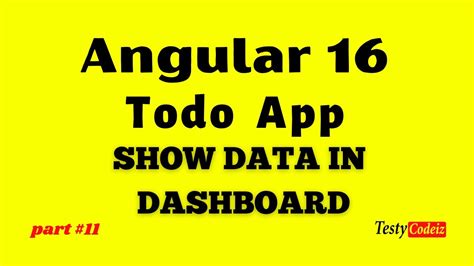 Angular 16 Todo Application From Scratch Show Todo Task On Dashboard