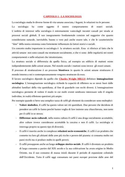 Riassunto Fondamenti Di Sociologia Docsity