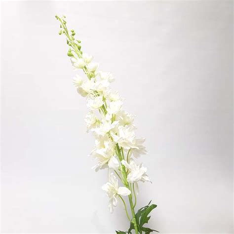 Artificial Delphinium Aurora White 120cm Desflora