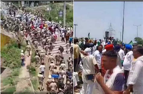 Farmers Protest Borders Seized Huge Traffic Jam In Noida