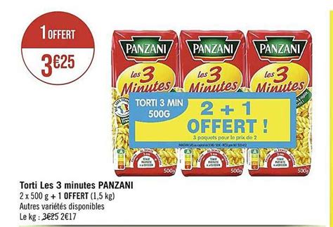 Promo Torti Les 3 Minutes Panzani chez Supermarchés iCatalogue fr
