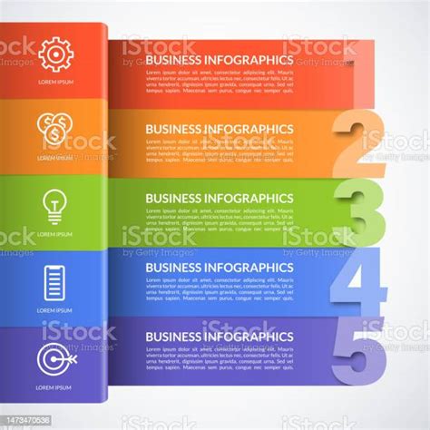 5 단계의 인포 그래픽 템플릿입니다 웹 디자인 다이어그램 차트 프리젠 테이션 비즈니스 인포 그래픽에 사용할 수 있습니다 0명에