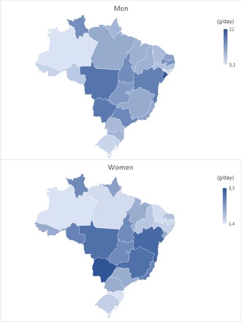 Average Alcohol Consumption Grams Per Day By Brazilian Adults In 2019