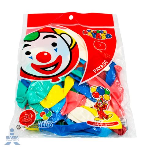 Globo Payaso No 7 Surtido 50 Pzas Ibarra Mayoreo