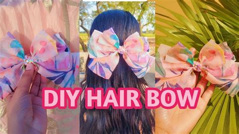 Long Tails Satin Hair Bow 🎀 How To Make A Bow With Long Tails