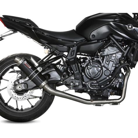 Mivv Y 045 LXB GP Full Exhaust Black Steel For Yamaha MT 07 FZ 07