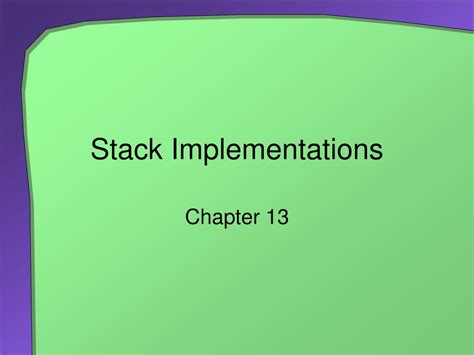 Ppt Stack Implementations Powerpoint Presentation Free Download Id
