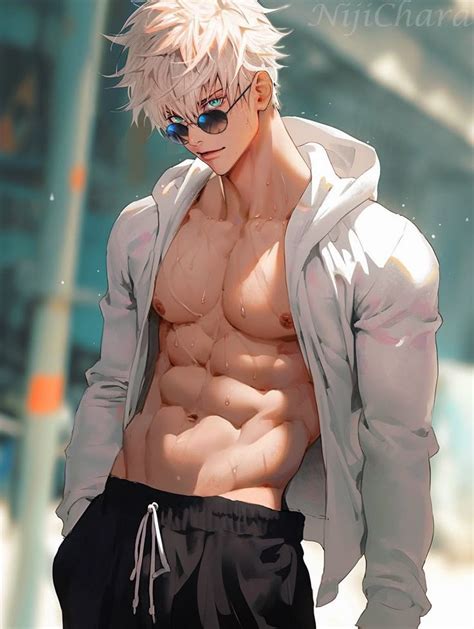 An Image Of A Man With No Shirt On