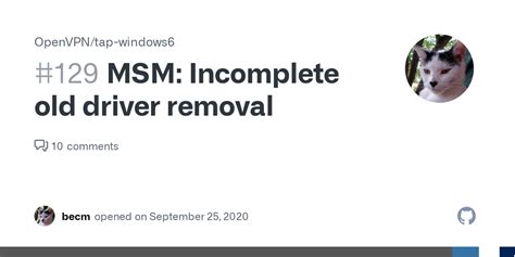 MSM Incomplete Old Driver Removal Issue 129 OpenVPN Tap Windows6