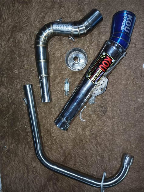 JCSJ Muffler Shop Full Set Conical Big Blue Tip KOU Free Silencer 2