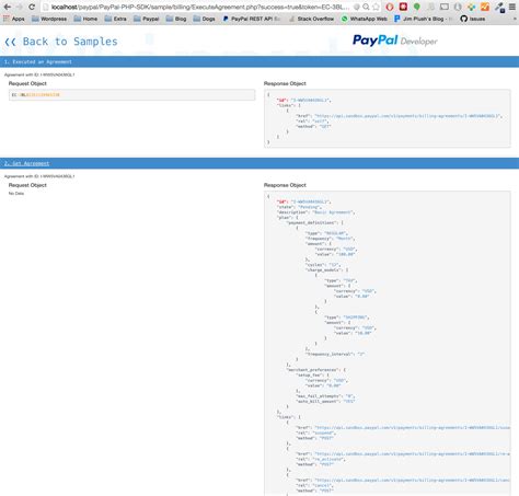 Paypal Rest Api Why Agreement Id Is Not Set Stack Overflow