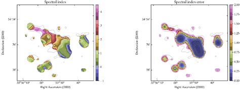 Askap Spectral Index Map And Uncertainty Map Computed Between Mhz