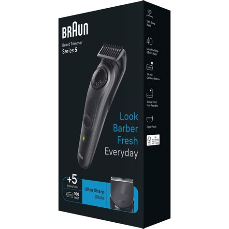 Aparat De Tuns Barba Braun Beard Trimmer BT5420 Wet Dry Buton Rotativ