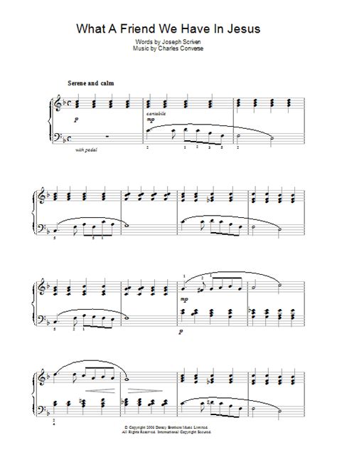 What A Friend We Have In Jesus Sheet Music Direct
