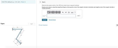 Solved If Link Cd Is Rotating At Cd 25 Rads Figure 1