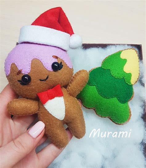 Molde De Feltro Boneco De Gengibre Natal Ideias Criativas