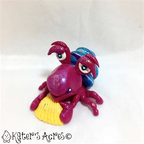 Polymer Clay Ocean Hermit Crab Figurine Etsy