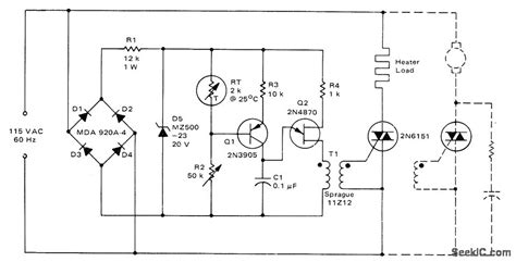 room heater control control circuit circuit diagram