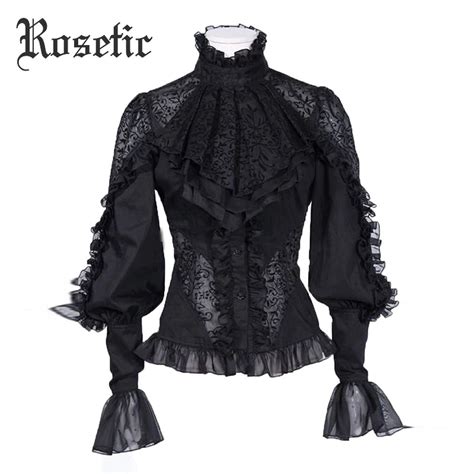 Rosetic Women Spring Renaissance Blouse Vintage Harajuku Goth Plus Size
