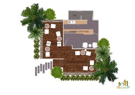 แบบร้านกาแฟ 1 ห้องโถง 1 ห้องน้ำ