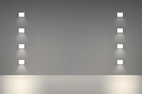 스포트라이트가 있는 빈 스튜디오 룸 배경 프리미엄 벡터