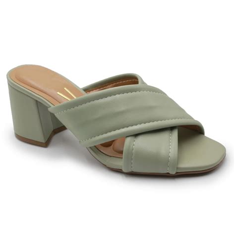 Tamanco Feminino Vizzano Verde Agua 232614 Anita Shoes