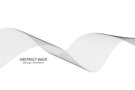 Premium Vector Abstract Wave Design Element On White Background