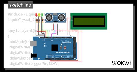 Sensor Jarak Wokwi ESP32 STM32 Arduino Simulator