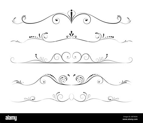 Dividers Separation Line Vintage Lines Stock Vector Image And Art Alamy