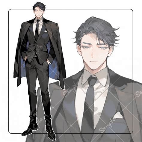 立ち絵素材06 男性 スーツ 立ち絵素材shop Booth