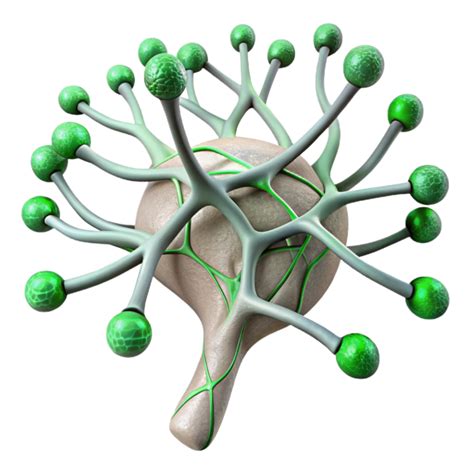 Extraordinary Vintage Growing Neural Pathways Cutout With Green