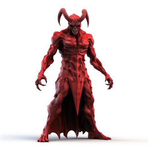 Premium Photo Gigantic Scale 3d Devil Mephistopheles Rendered In