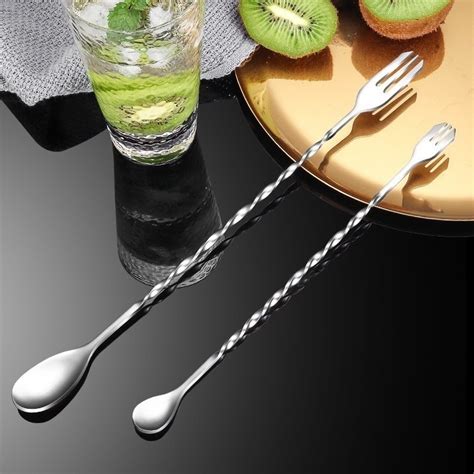 Stainless Stirrer Bar Spoon Stainless Food Grade Milktea Stirrer Coffee