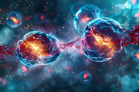 Realistic Microscopic View Of Cellular Division Cell Replication