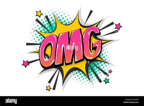 Omg Pop Art Comic Book Text Speech Bubble Stock Vector Image And Art Alamy