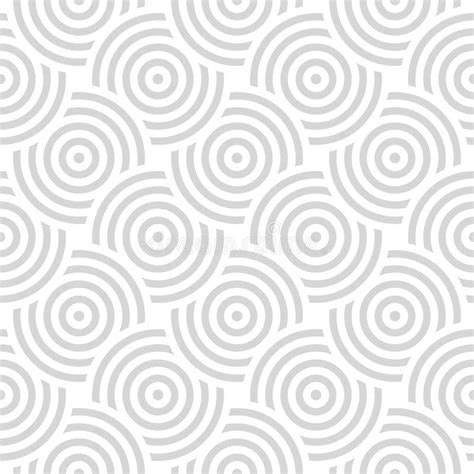 Vector Seamless Pattern With Concentric Circles Geometric Abstract Background Stock Vector