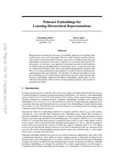 Poincar Embeddings For Learning Hierarchical Representations Deepai