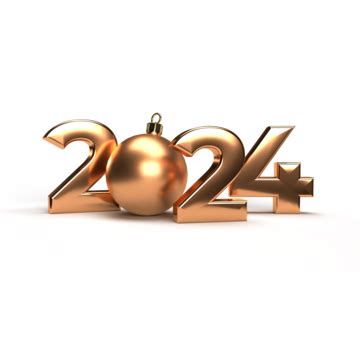 2024 Gold 3d PNG Vector PSD And Clipart With Transparent Background