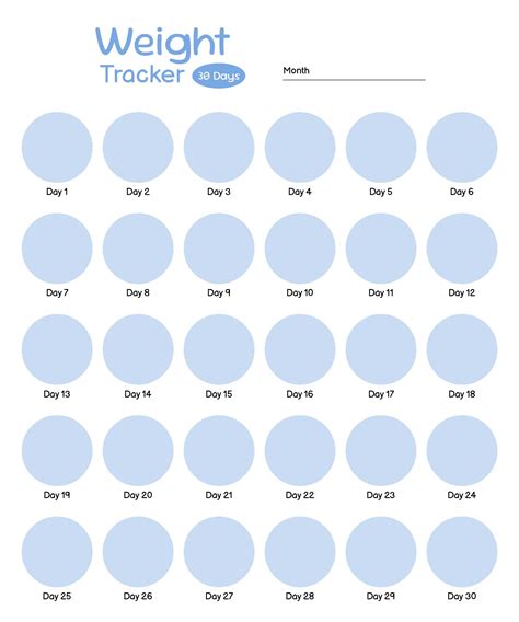 Free Printable Weight Loss Chart