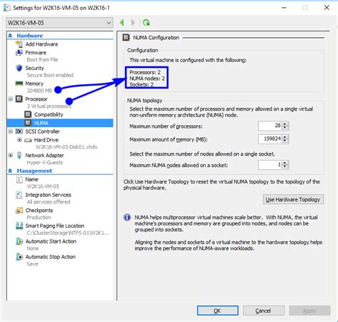 hard cpu processor affinity for hyper v