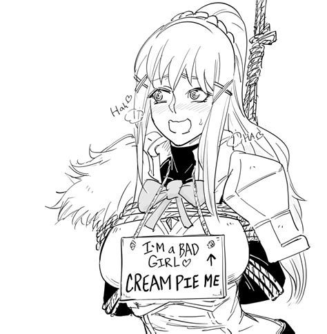 Safebooru 1girl D Arms Behind Back Aroused Bangs Bb Baalbuddy