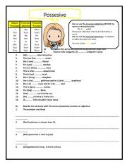 Possessive Adjective And Pronouns ESL Worksheet By Nellito