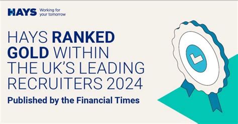 Hannah Riddett On Linkedin We Are Proud To Announce That Hays Has Been Listed In The Uks Leading