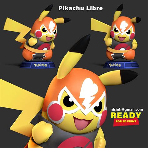 Pikachu Libre 3d Model By Sinh Nguyen
